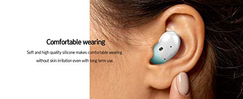 diofit Skin-Friendly Silicone Tips for Galaxy Buds Live. Comfortable Wearing. Stable Fit, 2 Pairs (White)