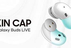 diofit Skin-Friendly Silicone Tips for Galaxy Buds Live. Comfortable Wearing. Stable Fit, 2 Pairs (White)