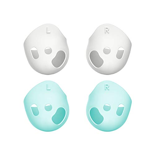 diofit Skin-Friendly Silicone Tips for Galaxy Buds Live. Comfortable Wearing. Stable Fit, 2 Pairs (White)