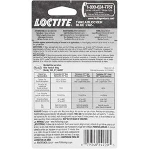 Loctite Threadlocker Blue 242 Nut/Bolt Locker & Threadlocker Red 271 Red 0.2 fl oz, 1 Tube