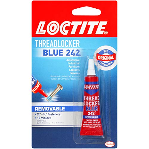 Loctite Threadlocker Blue 242 Nut/Bolt Locker & Threadlocker Red 271 Red 0.2 fl oz, 1 Tube