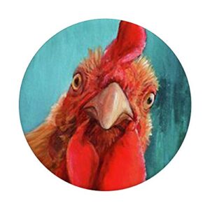 Cute Funny Chicken Lady Design Gift For Moms of Flocks PopSockets PopGrip: Swappable Grip for Phones & Tablets