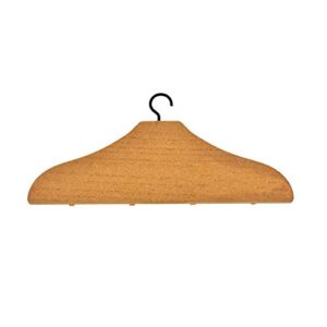 Lost & Found Wood Laundry Room Wall Decor with 4 Natural Wood Clips, Decorative and Functional Clothes-Hanger Shaped Laundry Room Organizer for Socks, Whitewashed, 13.4" W x 6.1" H