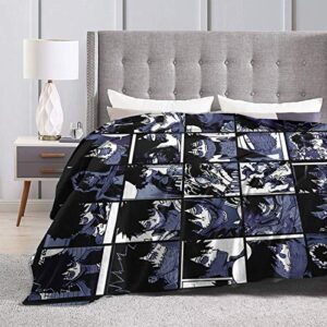 MKJIH My Hero Academia Collage BNHA Dabi Flannel Throw Blanket Ultra Soft Bedspread Microfiber Fleece Blanket Durable Home Decor Perfect for Couch Sofa Outdoors 50x40 Inch