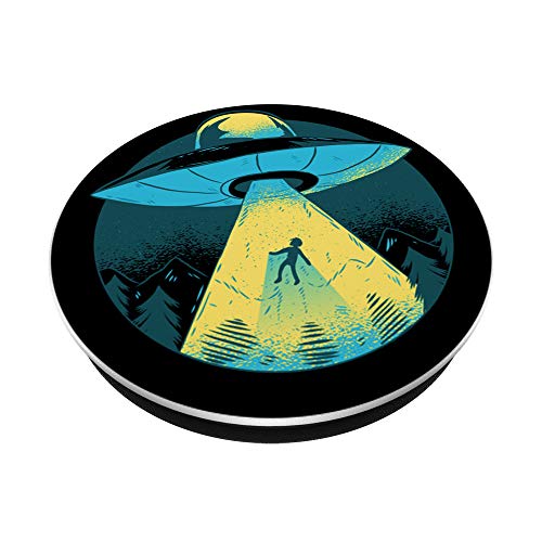 Space UFO Abduction Unidentified Flying Object Gift Alien PopSockets PopGrip: Swappable Grip for Phones & Tablets