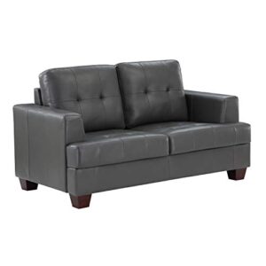 lexicon roff living room loveseat, gray