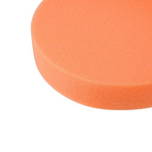 uxcell 4" Foam Drill Polishing Pad Kit, 5pcs Flat Sponge Pads 1pcs Hook and Loop Backing Pad with M10 Drill Adapter for Boat