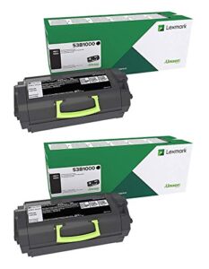 lexmark 53b1000 ms817 black toner cartridge 2-pack