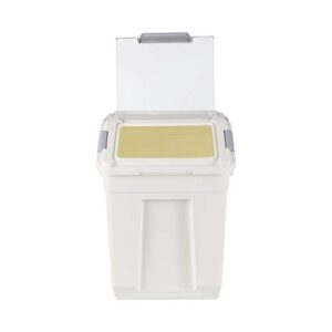 Flour Storage Container 25 lb with Wheels Seal Locking Lid PP (Pack-2)