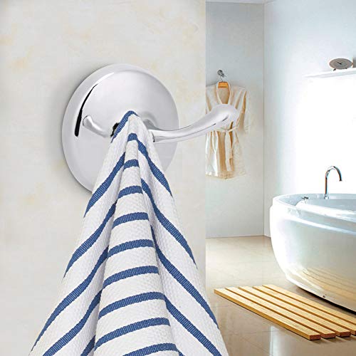 Omabeta Bathroom Towel Hook, Unique Wall Mounted Stainless Steel Double Robe Hook, Practical Arc Design Coat Towel Hanger Holder for Bathroom Living Room Office Hotel(Double Robe Hook)