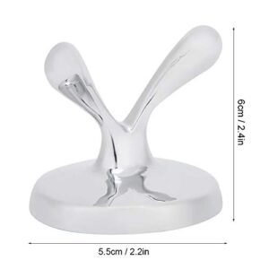 Omabeta Bathroom Towel Hook, Unique Wall Mounted Stainless Steel Double Robe Hook, Practical Arc Design Coat Towel Hanger Holder for Bathroom Living Room Office Hotel(Double Robe Hook)