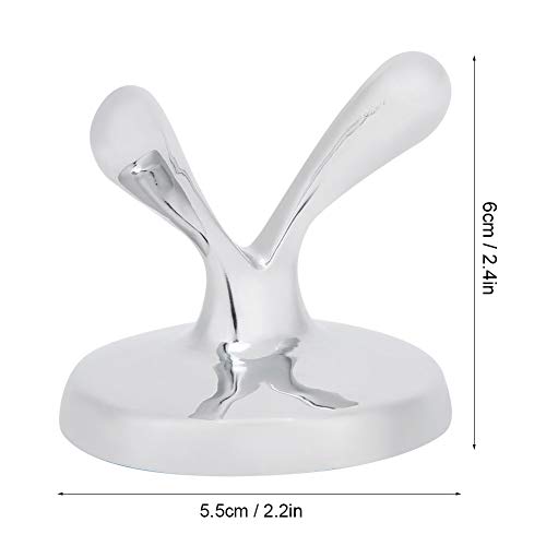 Omabeta Bathroom Towel Hook, Unique Wall Mounted Stainless Steel Double Robe Hook, Practical Arc Design Coat Towel Hanger Holder for Bathroom Living Room Office Hotel(Double Robe Hook)