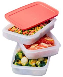 newtupperware freezer mates plus stackable 3pc set with seal