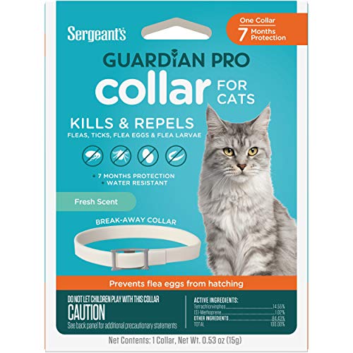 Sergeant's Guardian Pro Flea & Tick Cat Collar, 1 Count