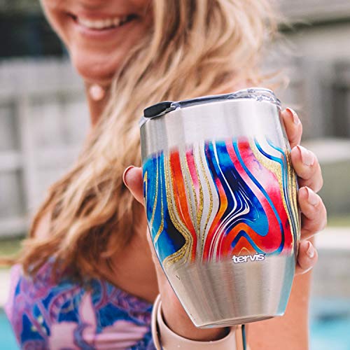 Tervis Triple Walled Beach Impressions Insulated Tumbler Cup Keeps Drinks Cold & Hot, 12oz, Stainless Steel