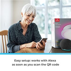 Globe Electric Works with Alexa Smart 14" Black Flush Mount Light, A Certified for Humans Device