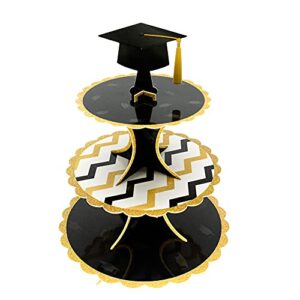 graduation cupcake stands- friday night graduation party decorations 3 tire cardboard dessert stand for graduation season