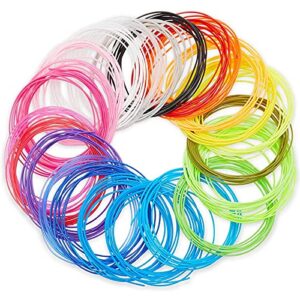 1.75mm pla 3d pen filament refills, dimensional accuracy +/- 0.03mm (24 colors, 10ft/color, 240 ft)