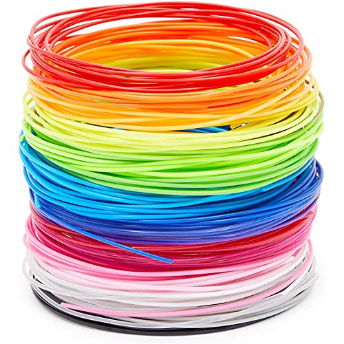 1.75mm PLA 3D Pen Filament Refills, Dimensional Accuracy +/- 0.03mm (24 Colors, 10ft/Color, 240 Ft)