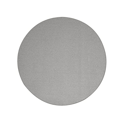 Furnish my Place Abstract Contemporary Striped Pattern Modern Plush Two Tone High Low Pattern Rug Carpet, Round Rug, Pet-Friendly Carpet, Abstract Rug, Made in USA - Iconic Grey, 2' Round