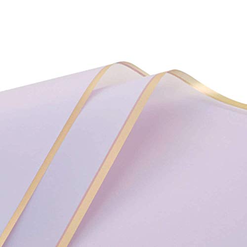 BTHS Waterproof Floral Wrapping Paper Sheets Fresh Flowers Bouquet Gift Packaging Korean Florist Supplies, Nice Packaging 20 Sheets (Purple)