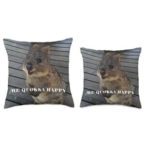 sword-snobby Cute Quokka Throw Pillow, 18x18, Multicolor