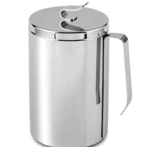 JOE&LEAH Kitchen Stainless Steel Compost Bin (0.52 Gallon) - Premium 304 Rust-Resistant Composter countertop bin with Metal lid Bucket Pail Indoor Outdoor Table Food Waste Scrap Mini Small Large Bag