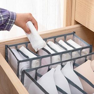 JIDOANCK Underwear Storage Organizer Drawer,6/7/11 Grids Underwear Socks Bra Separator Storage Box Wardrobe Drawer Organizer Grey 11 Grids