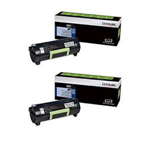 lexmark 50f1000 5001 ms310, ms410, ms510, ms610 black toner cartridge 2-pack