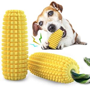 dog chew toys for aggressive chewers, indestructible tough durable squeaky interactive dog toys, puppy teeth chew corn stick toy for small meduium large breed