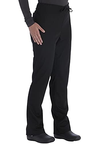 Vital Threads Men and Women Scrubs Set V-Neck Top & Drawstring Pant, VT509C, M, Black