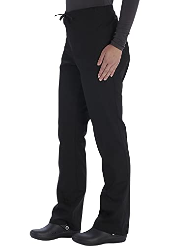 Vital Threads Men and Women Scrubs Set V-Neck Top & Drawstring Pant, VT509C, M, Black