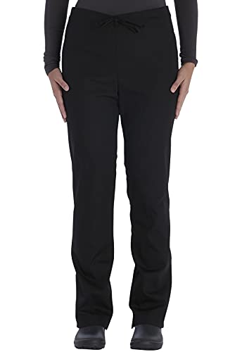 Vital Threads Men and Women Scrubs Set V-Neck Top & Drawstring Pant, VT509C, M, Black