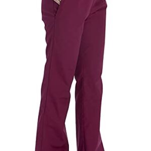 Vital Threads Womens Scrubs Set V-Neck Top & Drawstring Pant, VT513C, S, Wine