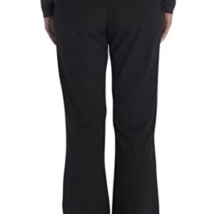 Vital Threads Womens Scrubs Set V-Neck Top & Drawstring Pant, VT514C, S, Black