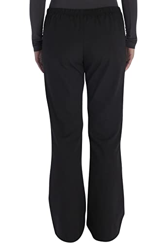 Vital Threads Womens Scrubs Set V-Neck Top & Drawstring Pant, VT514C, S, Black