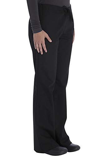 Vital Threads Womens Scrubs Set V-Neck Top & Drawstring Pant, VT512C, L, Black