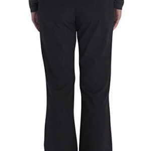 Vital Threads Womens Scrubs Set V-Neck Top & Drawstring Pant, VT512C, L, Black