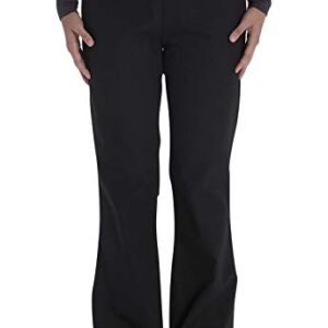 Vital Threads Womens Scrubs Set V-Neck Top & Drawstring Pant, VT512C, L, Black