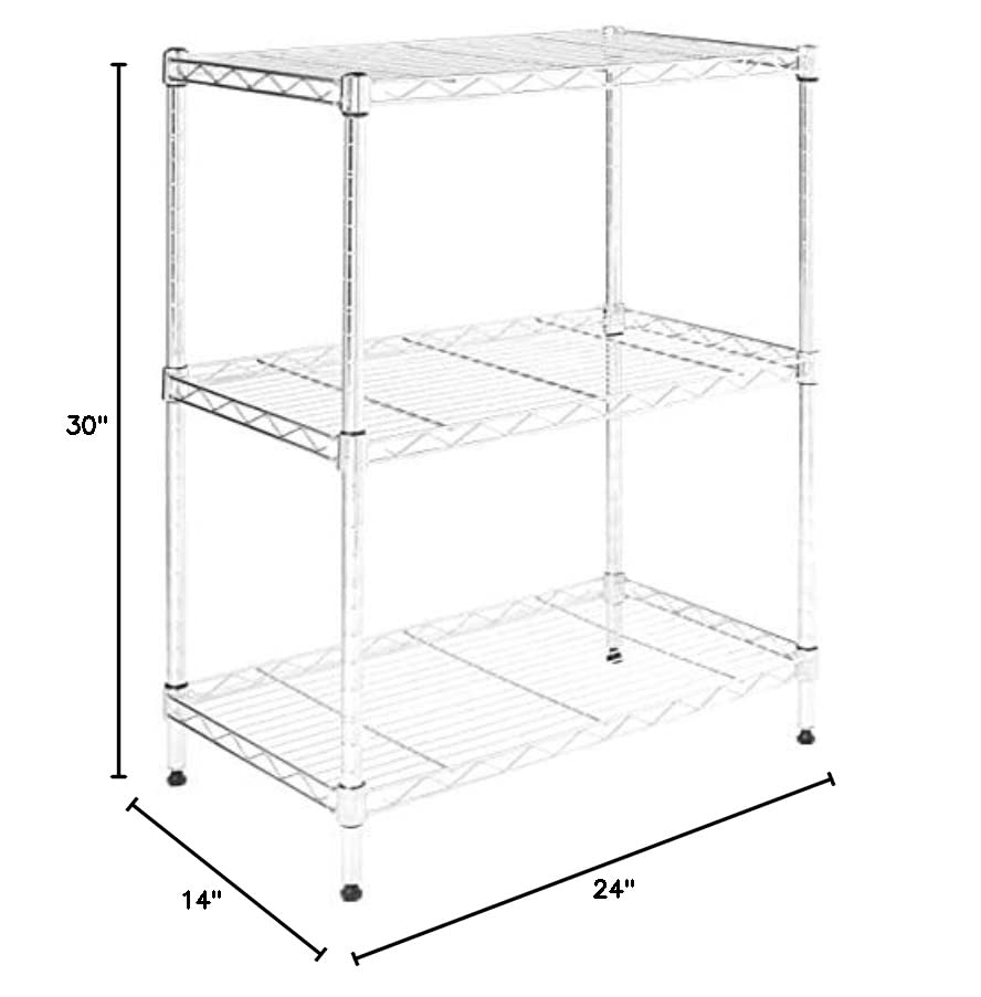 IRIS USA, Inc. USA WSU-3T-LD Wire Storage Unit 3-Shelves Silver