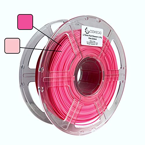 Cookiecad Pink Ombre (Hot Pink -> Pale Pink Rainbow Transition) PLA 3D Printer Filament 1.75mm 1kg