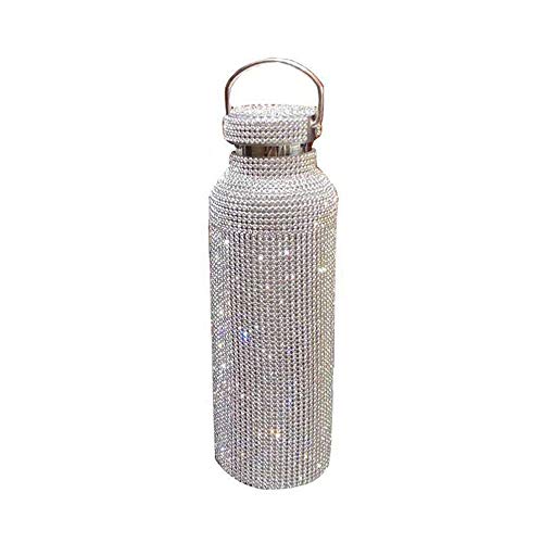 750ml Rhinestone Thermos Cup, Stainless Steel Thermal Bottle, High-end Insulated Thermos Coffee Cups, Diamond Bling Vacuum Flask Mug with Hanger Best Gift for Men Women, 25OZ Capacity…