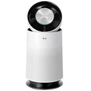 lg puricare 360-degree single air purifier with clean booster, thinq wi-fi and voice control (as330dwr0), 310 sq. ft, white