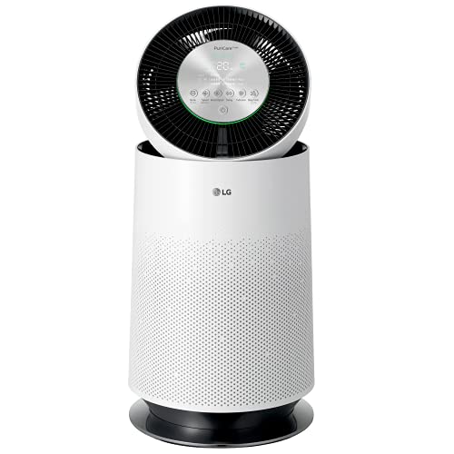 LG PuriCare 360-Degree Single Air Purifier with Clean Booster, ThinQ Wi-Fi and Voice Control (AS330DWR0), 310 sq. ft, White