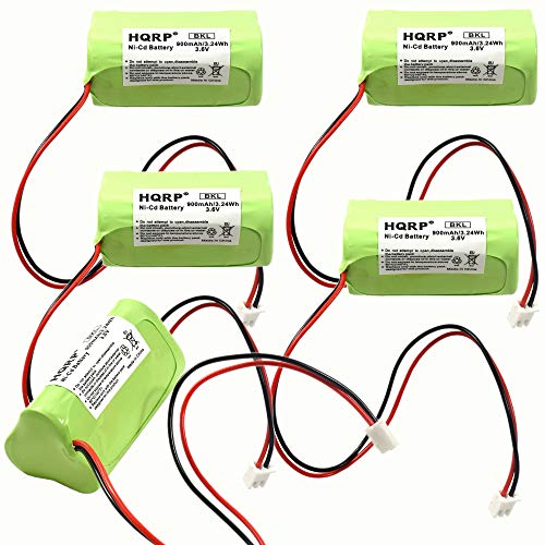 HQRP 5-Pack Emergency Exit Light Battery Compatible with Unitech AA900MAH 3.6V 6200RP 6200-RP Exitronix 10010037 Lowes 253799 TOPA BBAT0063AMax Power B2-0031 B20031 Max Power B2-0030 B20030 MH468886