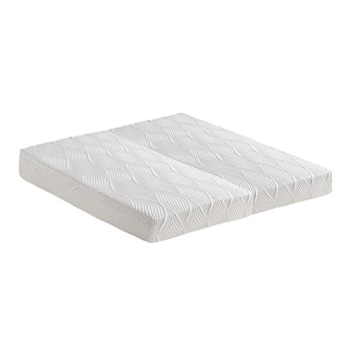 Lexicon Amira 10-Inch Gel Infused Memory Foam Mattress, Split Cal King, White