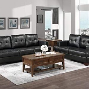 Lexicon Roff Living Room Sofa, Black