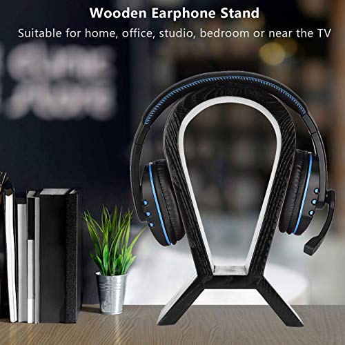 Headphone Rack, Simple Style Desktop Headmount Earphone Stand, Wooden Durable for Gaming Headphone PC Headphone