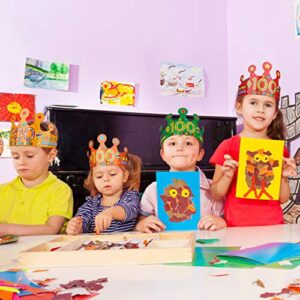 35 Pieces 100 Days Paper Crowns, 100th Day of School Celebration Paper Crown Party Hat with I am 100 Days Smarter Printed, for Classroom School Decor