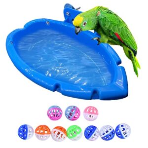 interesty parrot bath tub bowl basin parrot cage hanging bird bath tub bathing supplies feeder bird cage accessories